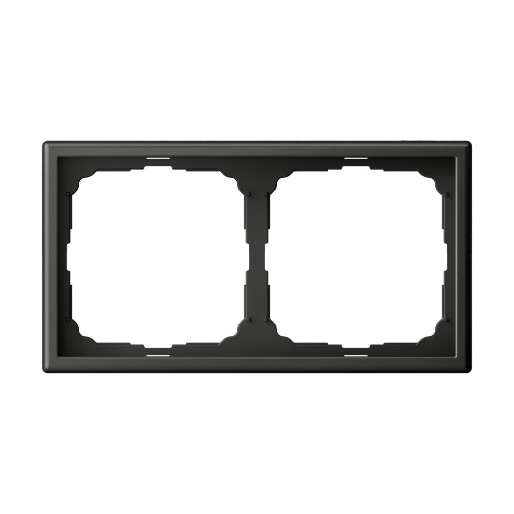 Рамка для розеток и выключателей двухпостовая (Базальт), Systeme Electric ArtGallery
