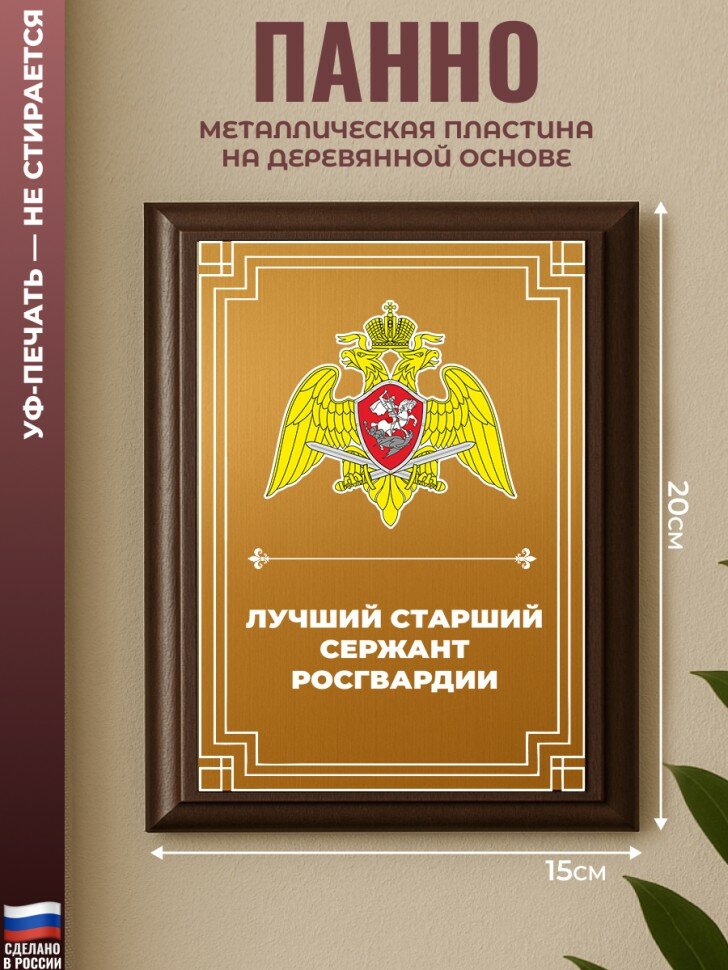 Настенный диплом "Лучший старший сержант росгвардии"