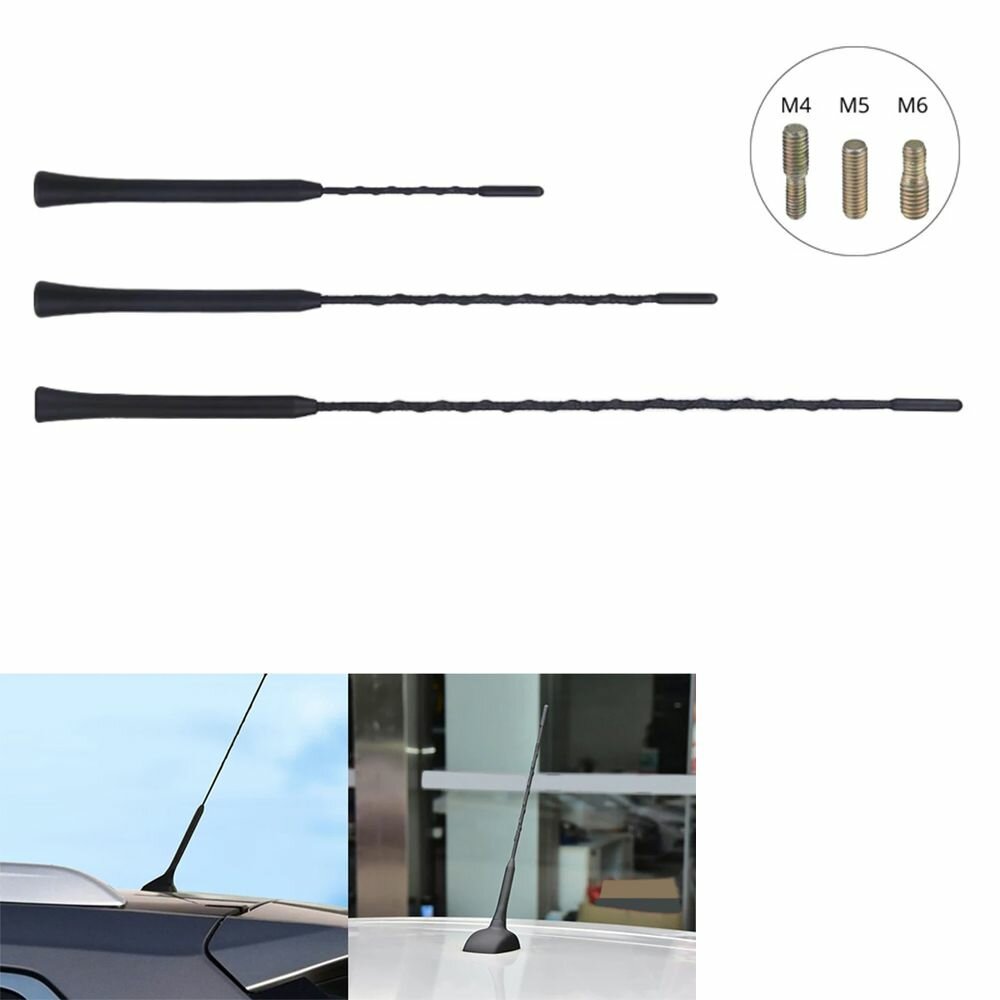 Универсальная автомобильная стереосистема с FM/AM-сигналом, антенна с усилителем, 9/11/16-дюймовая штыревая антенна для крепления на крышу автомобиля для VW Toyota