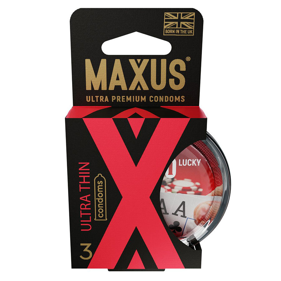 Презервативы MAXUS AIR Ultra Thin, ультратонкие 3шт, латекс