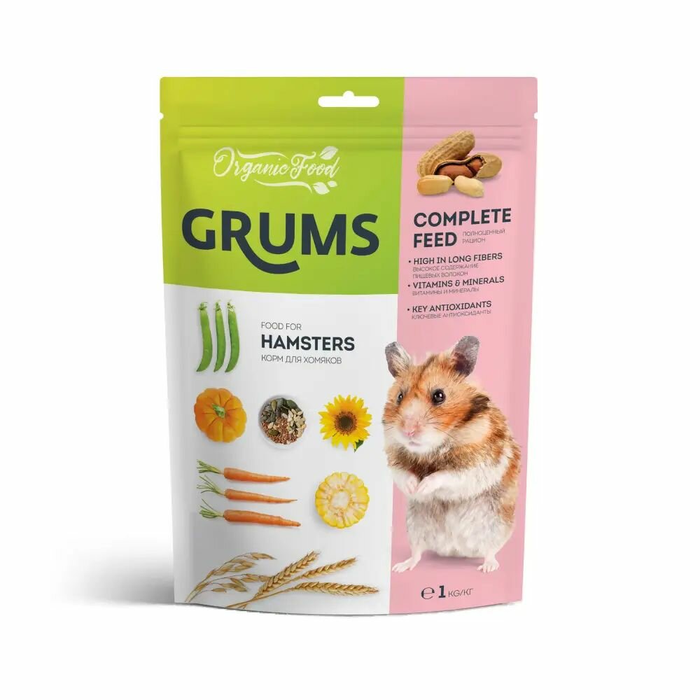 GRUMS Корм для хомяков, 1 кг