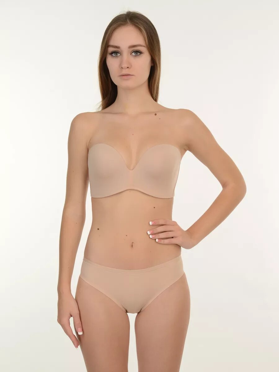 Бюстгальтер Wonderbra Базовая коллекция, размер 75E(90E), бежевый — фото 1
