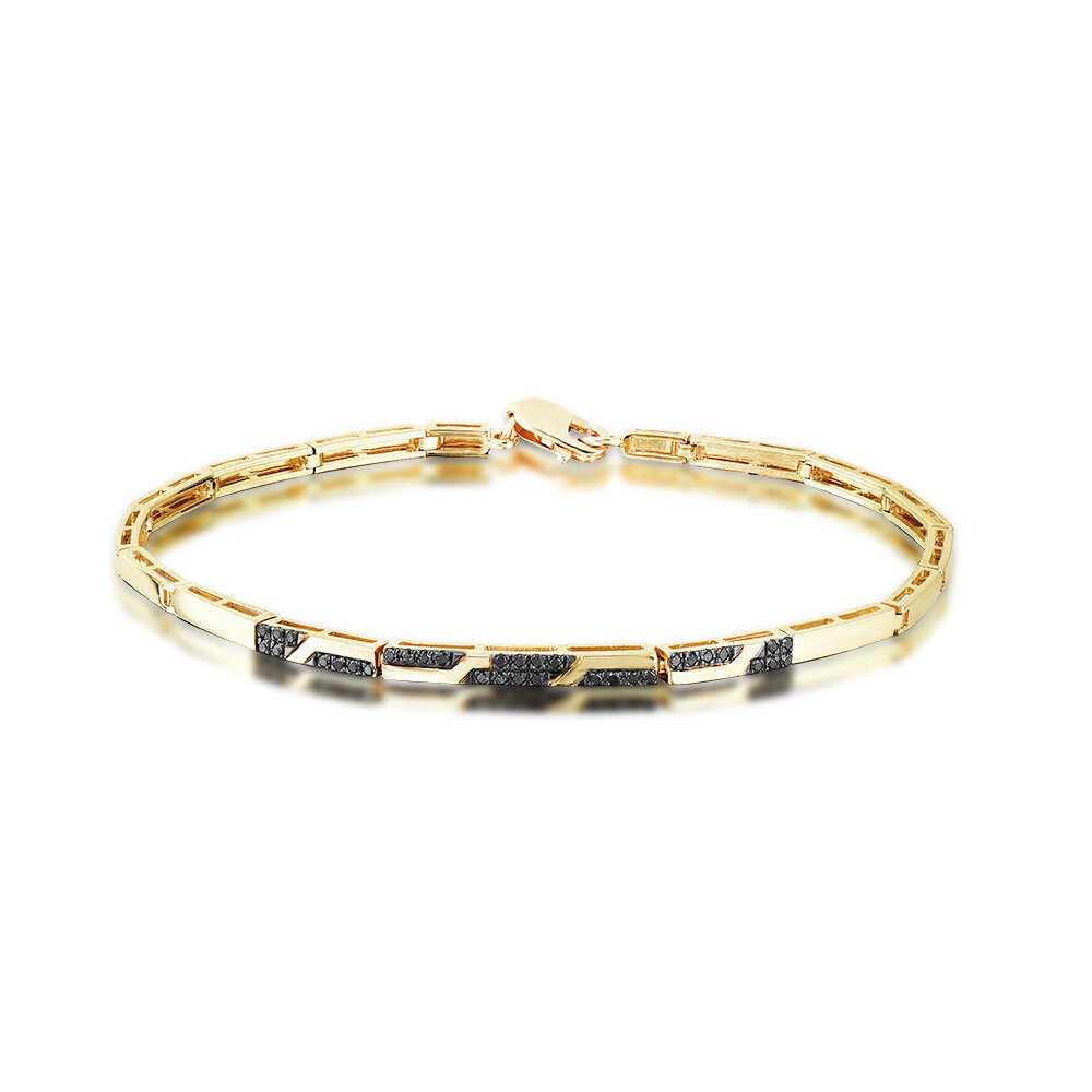 Браслет, желтое золото, 585 проба, бриллиант