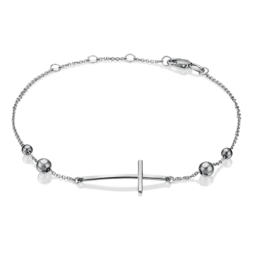 Браслет, белое золото, 585 проба