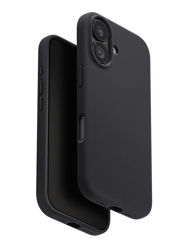Uniq силиконовый чехол с Magsafe для iPhone 17, LINO Charcoal Grey