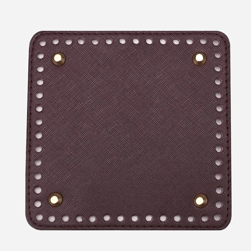 15 см x 15 см женская сумка, материал, аксессуары для сумок, квадратная сумка из искусственной кожи, дно для вязаных сумок Dark Brown