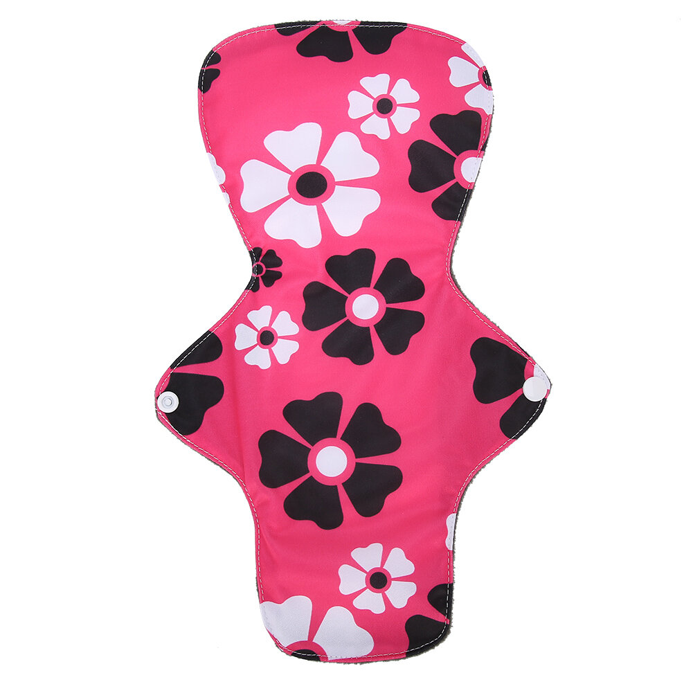 Bamboo Charcoal Fiber Washable Menstrual Pad Reusable Lengthened Sanitary Napkin (L 33cm)#2
