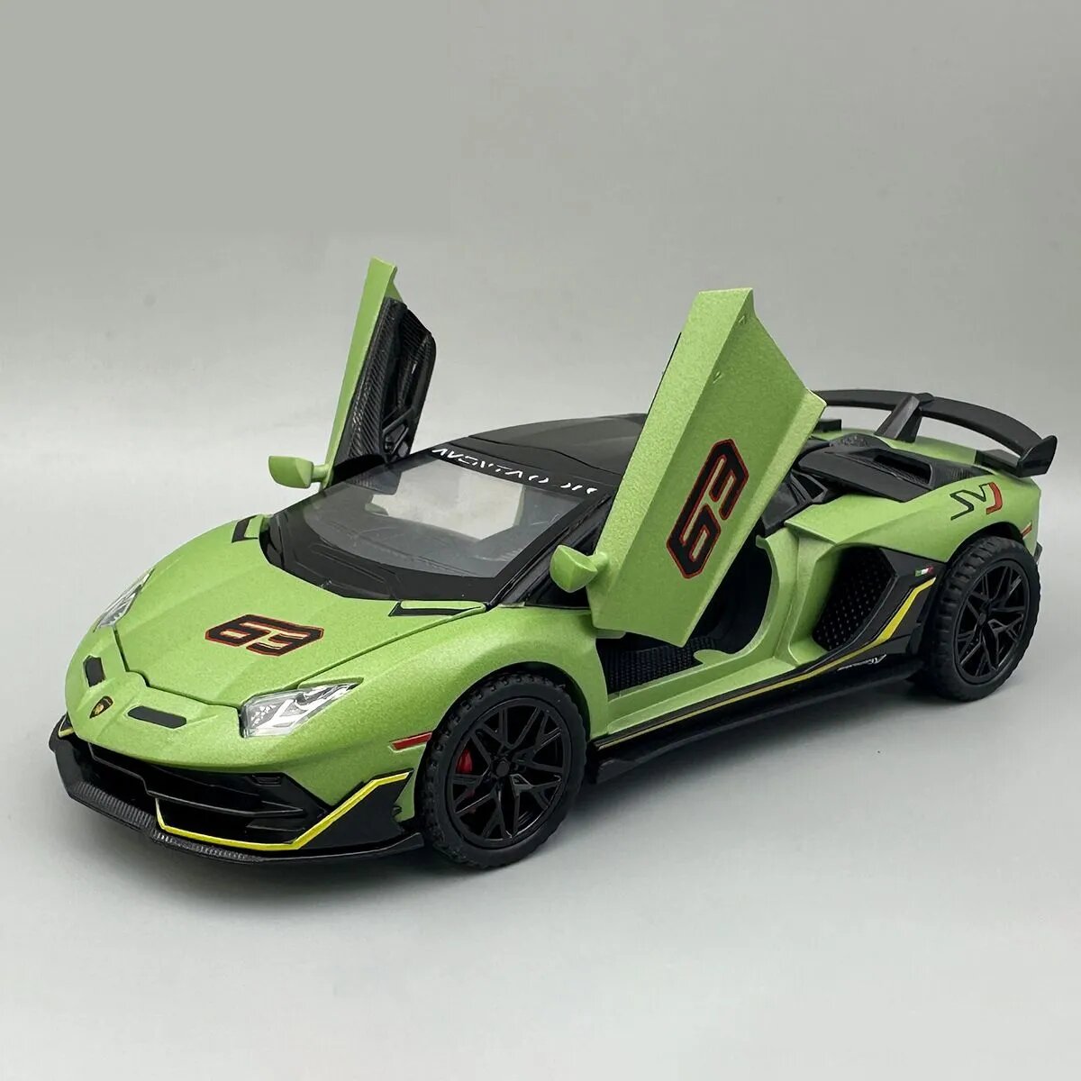 Миниатюрная Модель мотоцикла автомобиля из литого металла Ламборгини SVJ 63 модель автомобиля Игрушки 1:32 Lamborghini SVJ 63