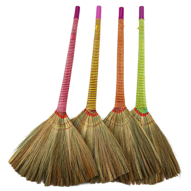 Метла школьная, из мискантуса, с веревкой
