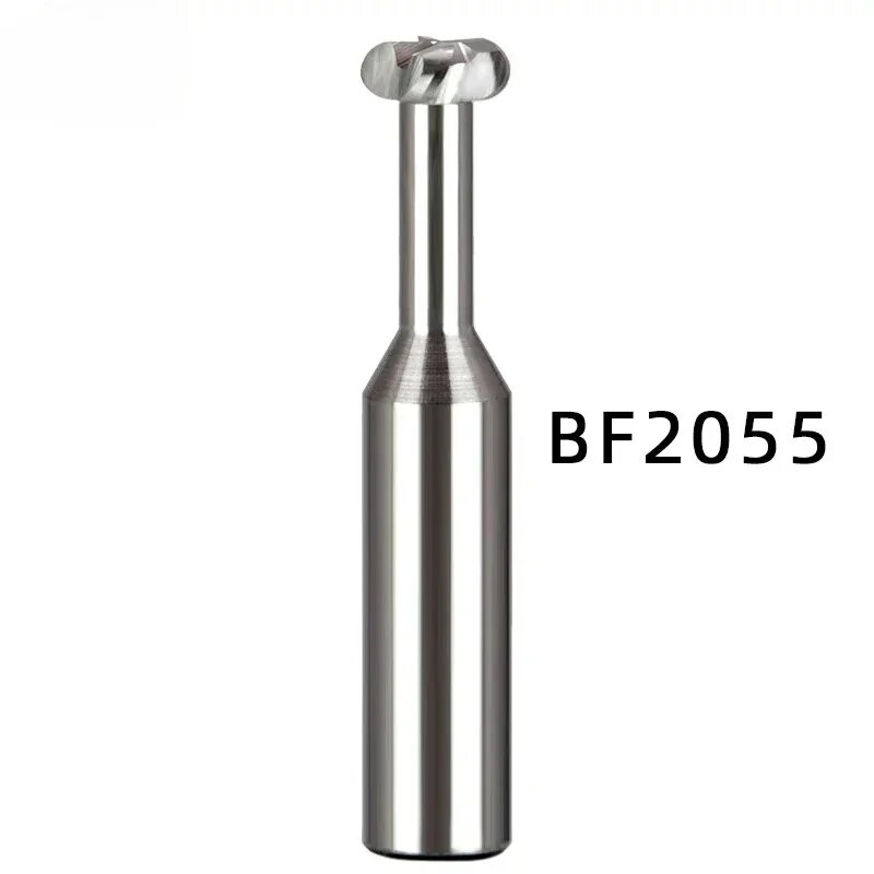 LOCO Угловая концевая фреза с Т-образным пазом, твердосплавная фреза с ЧПУ, вогнутая дуга, инструмент для обработки стали, алюминия, 6 мм R0,5 R1 R1,5 BF2055, 4x1R0.5xD4x50