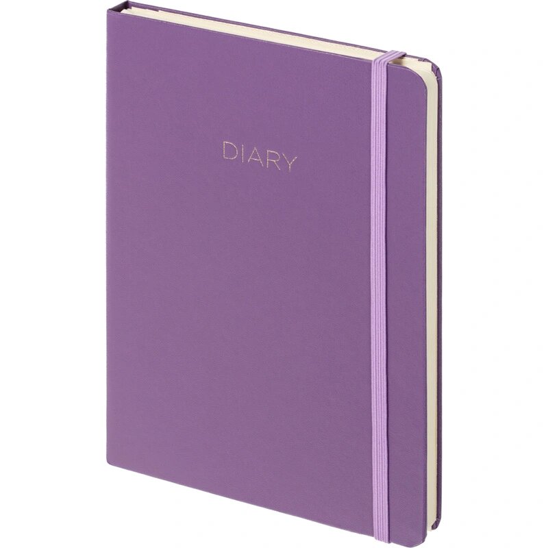 Ежедневник недатированный сиреневый, А5 136 л, Diary, ATTACHE