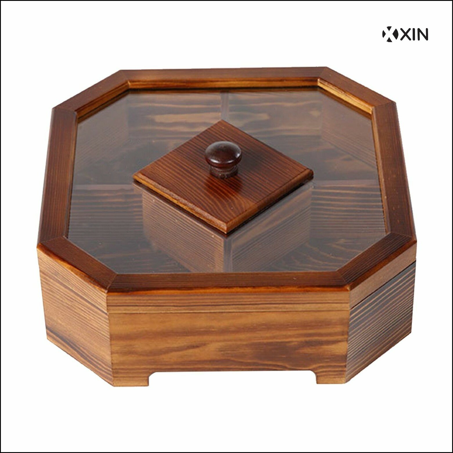 Коробка для закусок из цельного дерева в китайском стиле, разделенная сеткой, поднос для сухофруктов, винтаж