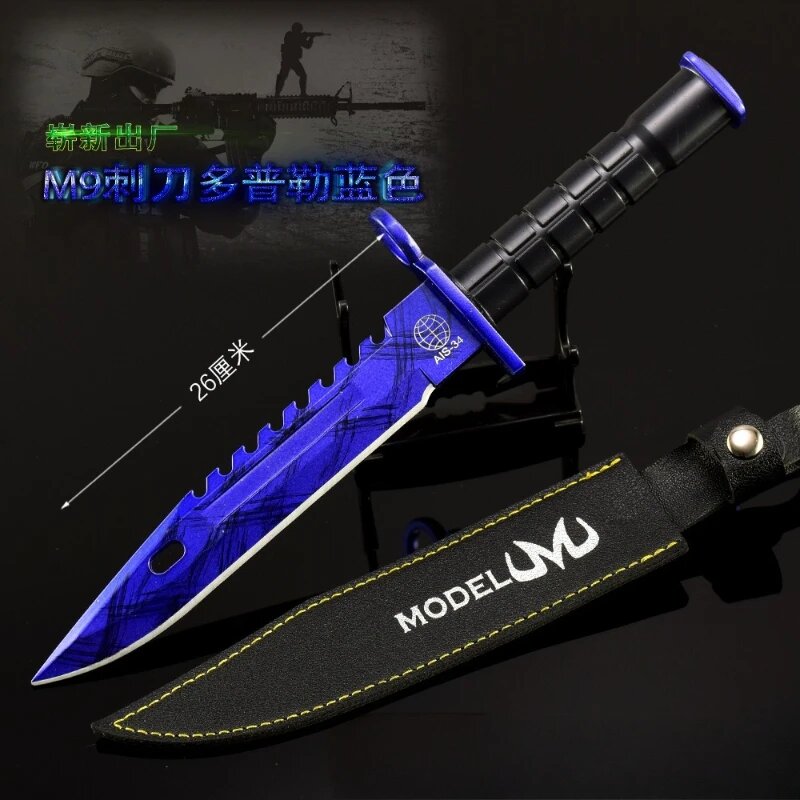 Модель Красный Паучий Кготь карманный нож Темно-синий, 26cm M9 Knife Blue