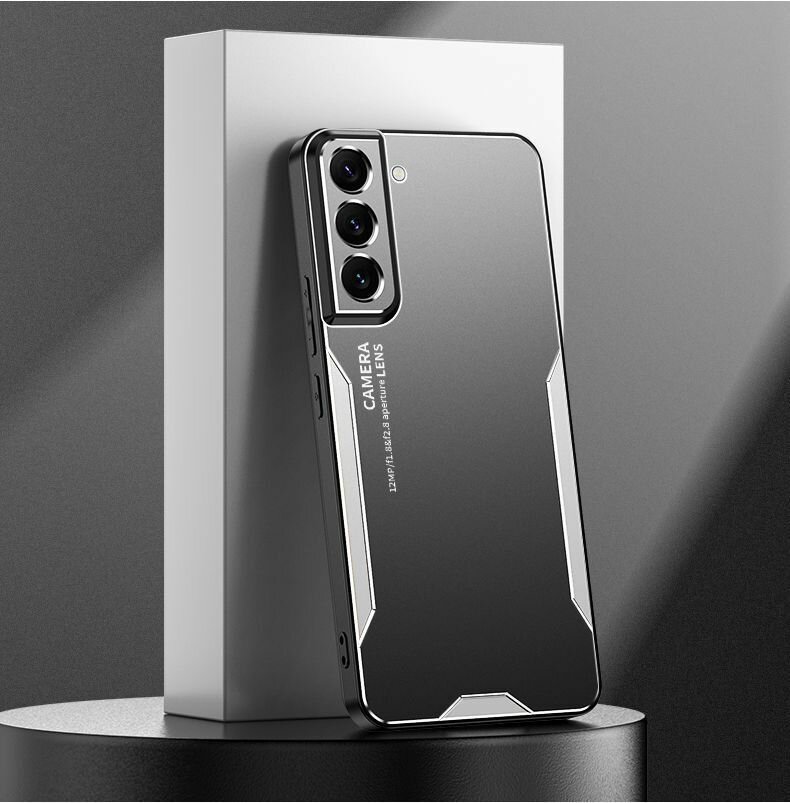 Подходит для Samsung Galaxy S22+ / S22 Plus ( Самсунг Галакси С22 Плюс ) защитная крышка из алюминия, металлическая защитная оболочка + защитное стекло в подарок