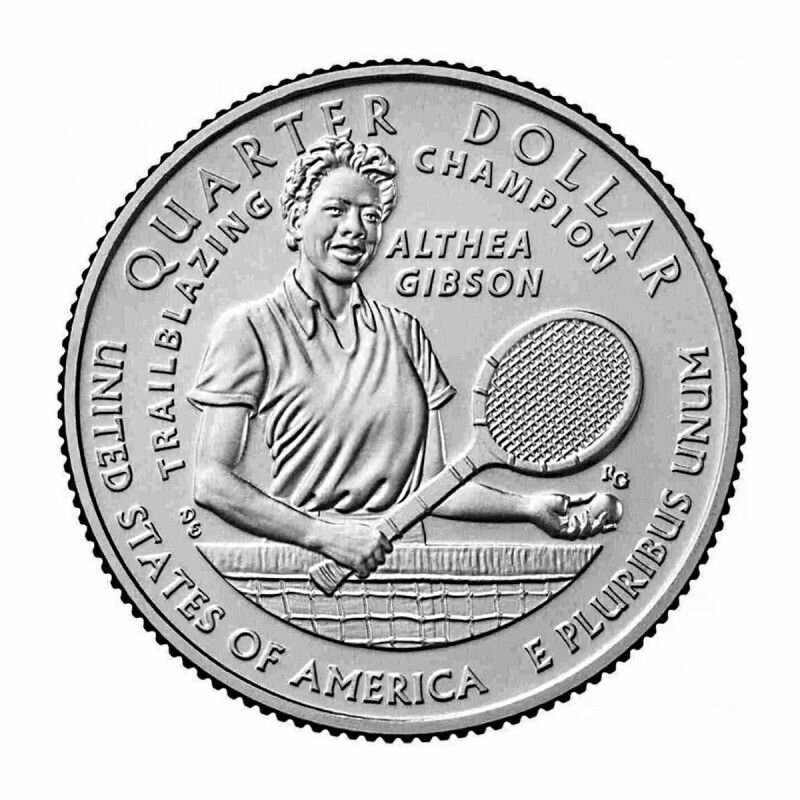 25 центов 2025 года США Алтея Гибсон. Женщины Америки. Двор D.