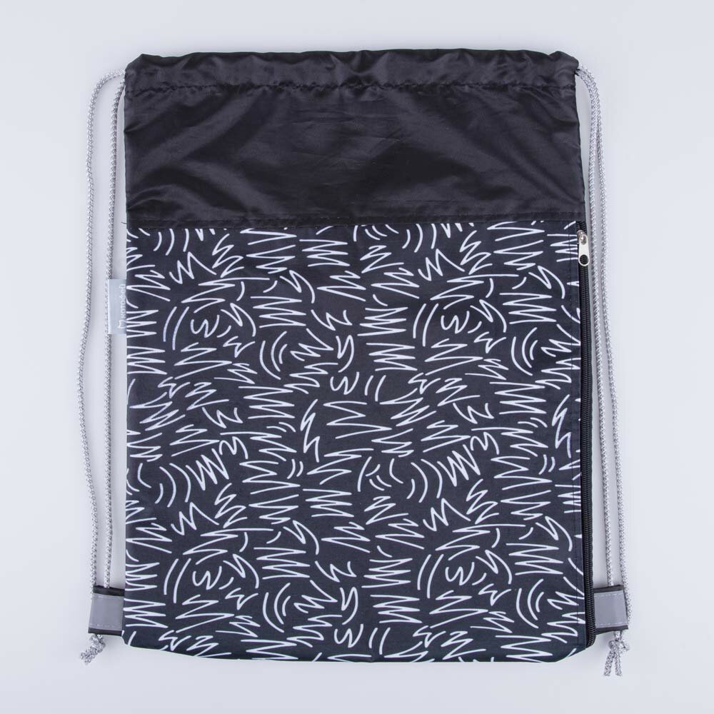 Мешок для сменной обуви черный котофей 02708139-20 размер разм.35*45