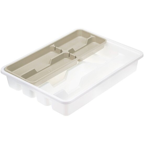 Лоток-вкладыш Idea для столовых приборов 2-х уровневый М 1146 Латте