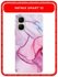 Чехол на Infinix Smart 10 / Инфиникс Смарт 10 с принтом "Розовые мраморные разво...