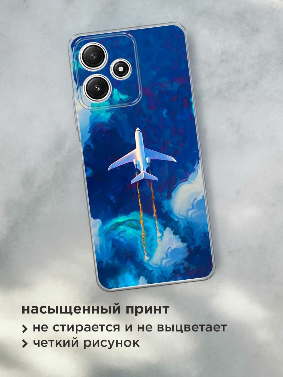 Чехол на Xiaomi Redmi 12 / Сяоми Редми 12 с принтом "Самолет картина" — фото 1