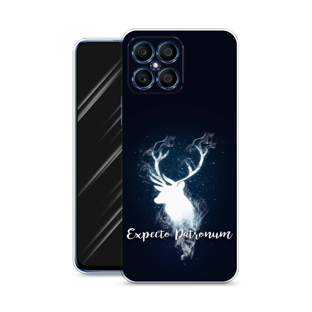 Силиконовый чехол на Honor X8 / Хуавей X8 с принтом Expecto Patronum — фото 1