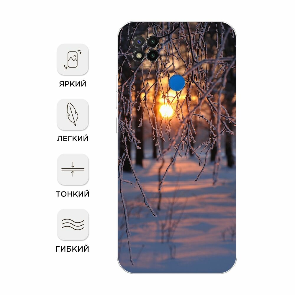 Силиконовый чехол на Xiaomi Redmi 9C / Сяоми Редми 9C с принтом Зима 7 — фото 1