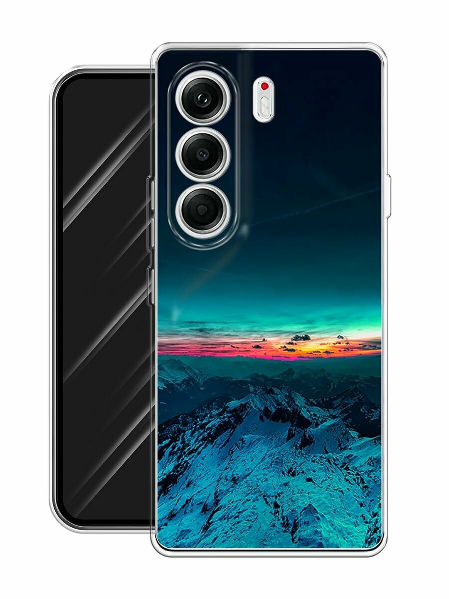 Чехол на Tecno Camon 40 Pro / Текно Камон 40 Про с принтом "Закат в горах" — фото 1