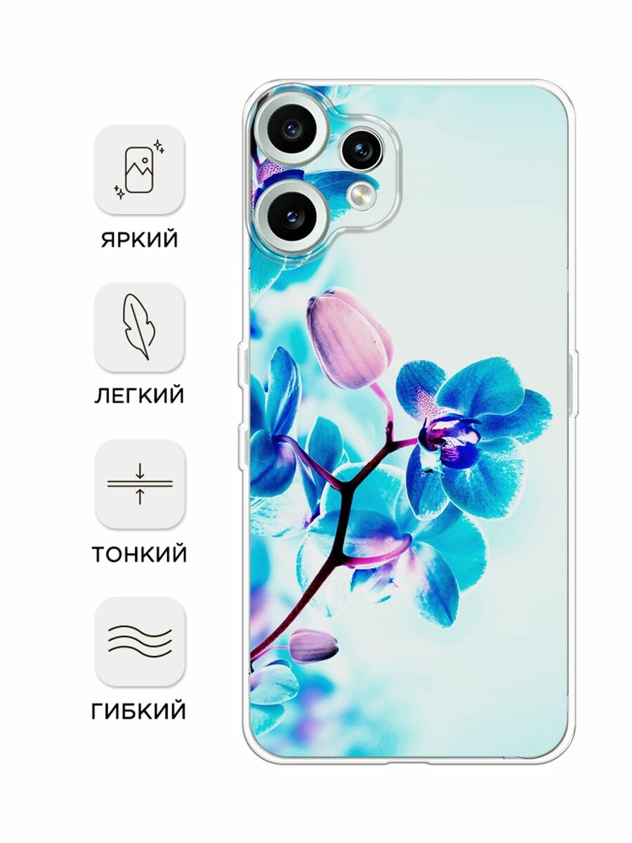 Чехол на CMF Phone 2 Pro / CMF Фон 2 Про с принтом "Голубая орхидея" — фото 1
