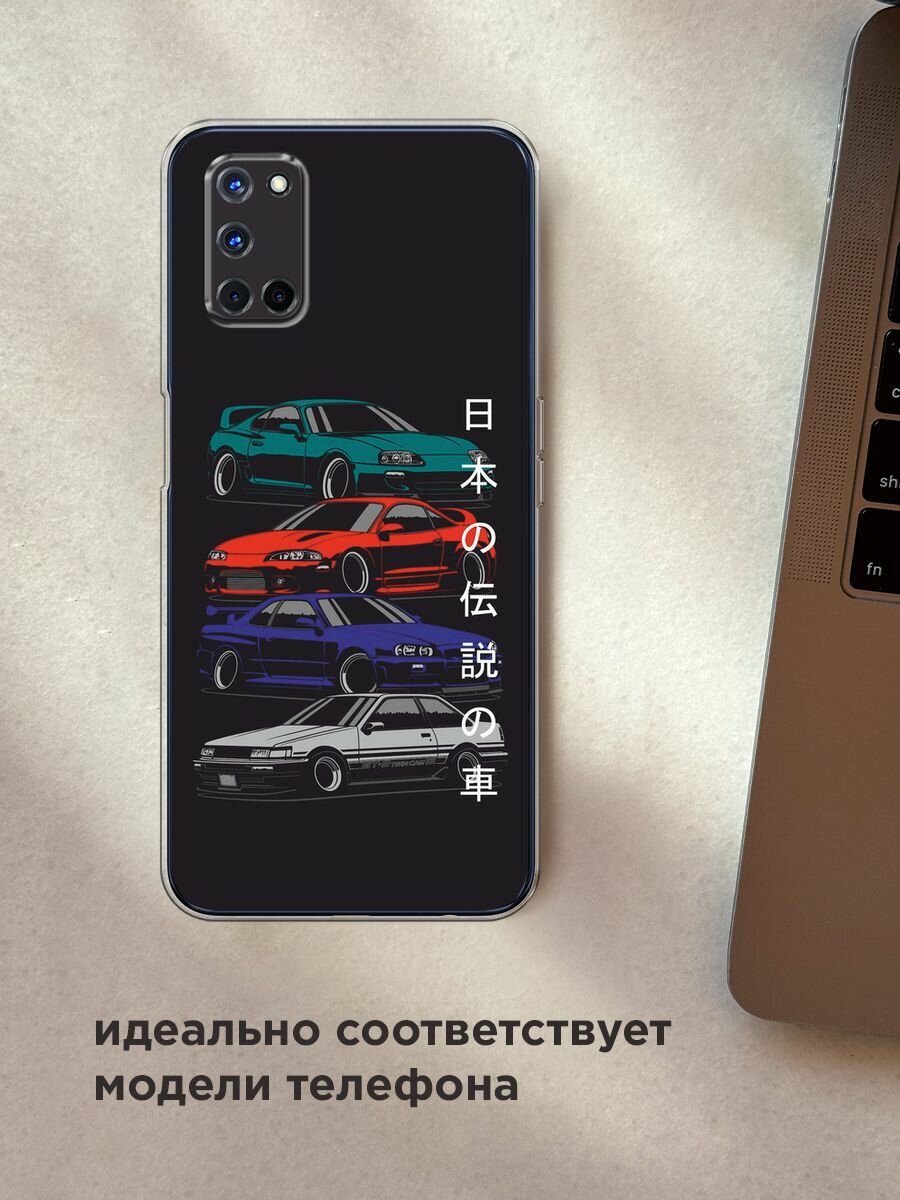 Чехол на Oppo A52/A72 / Оппо A52/A72 с принтом "JDM Legend cars" — фото 1
