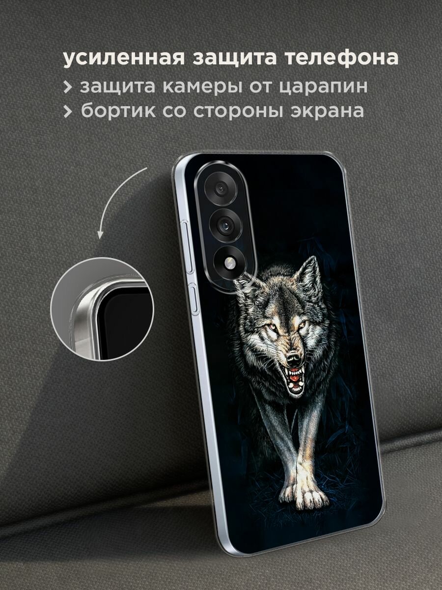 Чехол на OnePlus Nord 5 / Ван Плас Норд 5 с принтом "Злобный волк из ночи" — фото 1