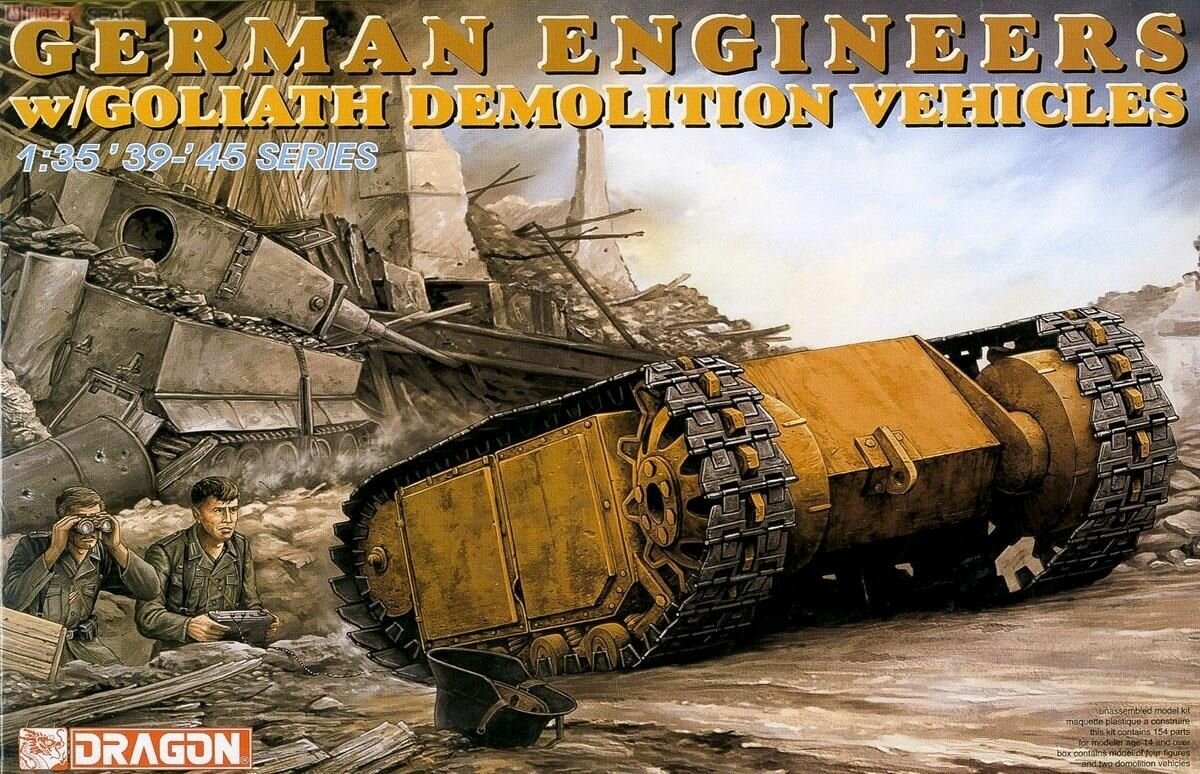 DRAGON 6103 1/35 Немецкие инженеры с коллекционным набором транспортных средств для сноса Голиафа