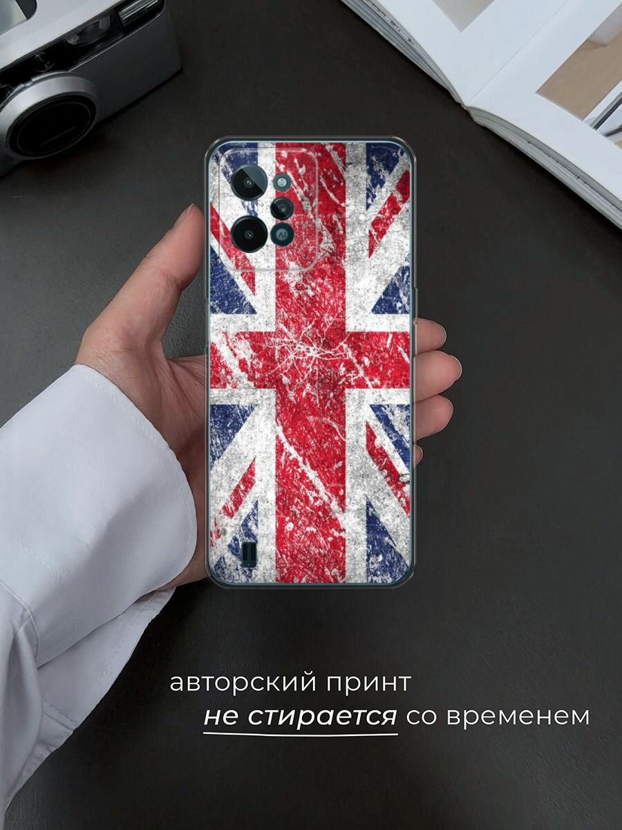 Чехол на Realme C31 / Реалми C31 с принтом "Флаг британский" — фото 1