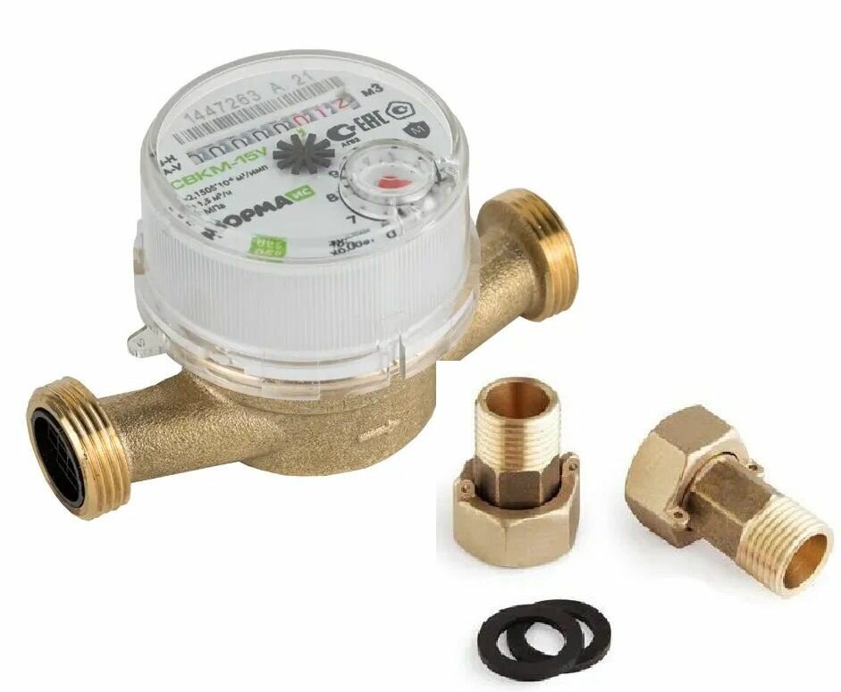 Счетчик универсальный Норма ИС СВКМ-15У, 1-2', 110 мм, с комплектом присоединения с ОК