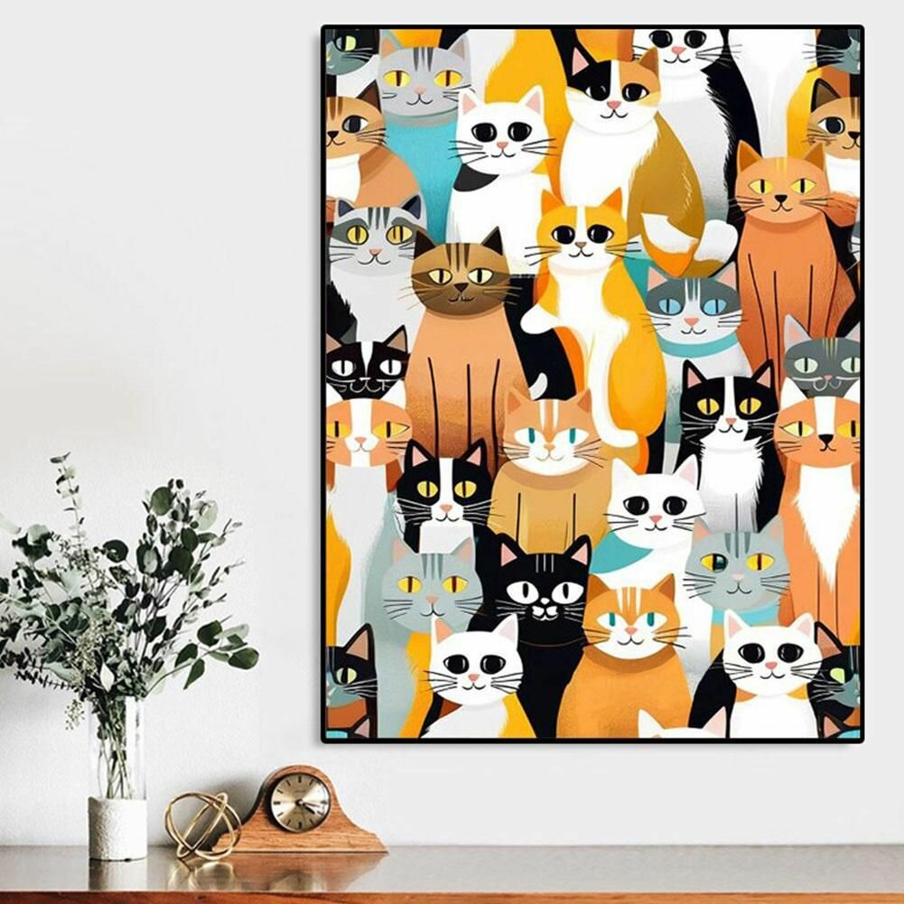 Картина маслом Милый кот, настенная живопись