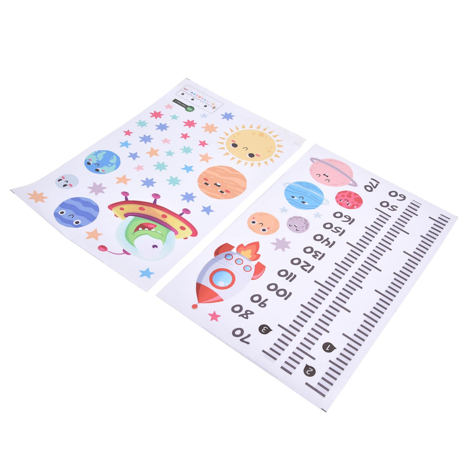 Наклейки на стену, ПВХ материал, самоклеящаяся космический корабль, мультяшная наклейка на стену для дома, гостиной