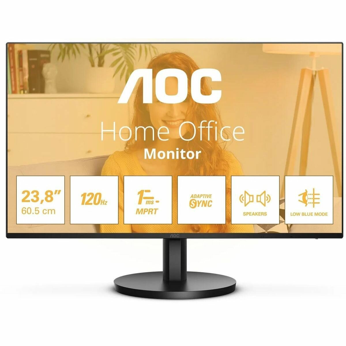 23.8" Монитор AOC 24B3QA2, IPS, 1920x1080, 120 Гц (24B3QA2)