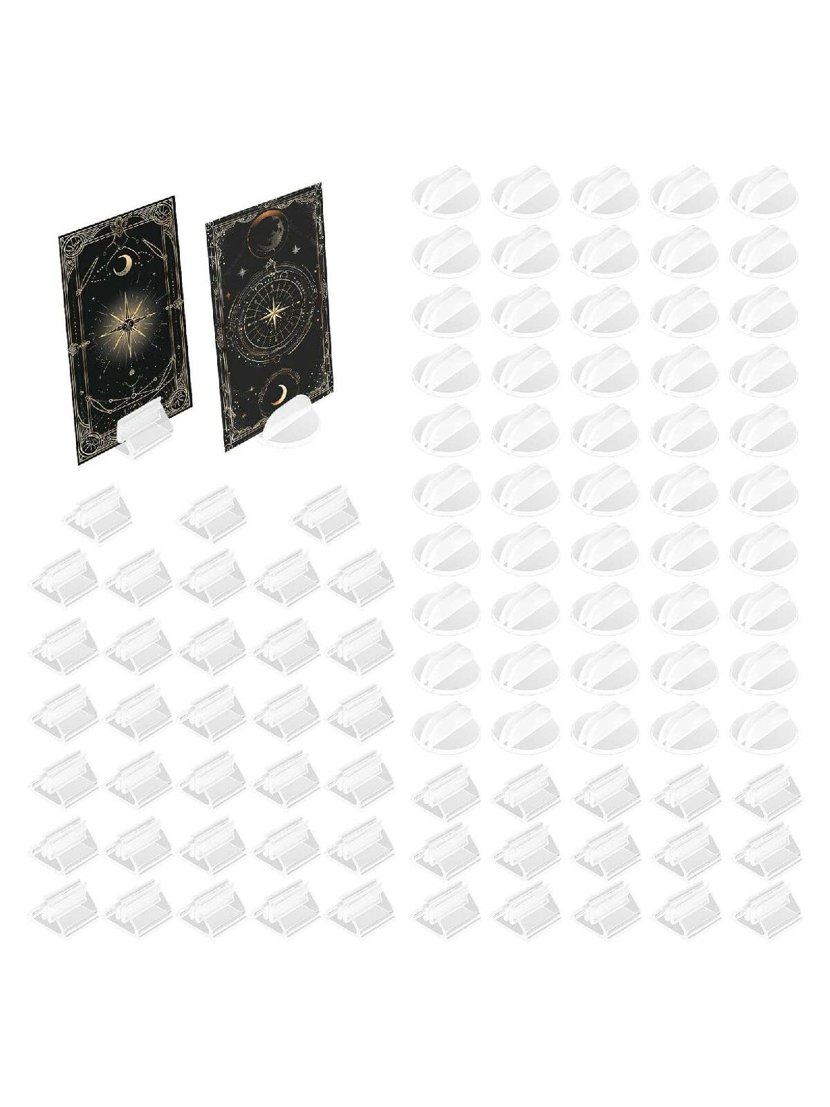 98 Прозрачных подставок для карточек для столов Свадеб офисов Прочных пластиковых держателей