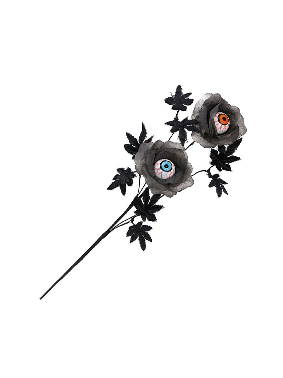 Цветочная композиция в вазе на Хэллоуин, реалистичный искусственный стебель с глазками