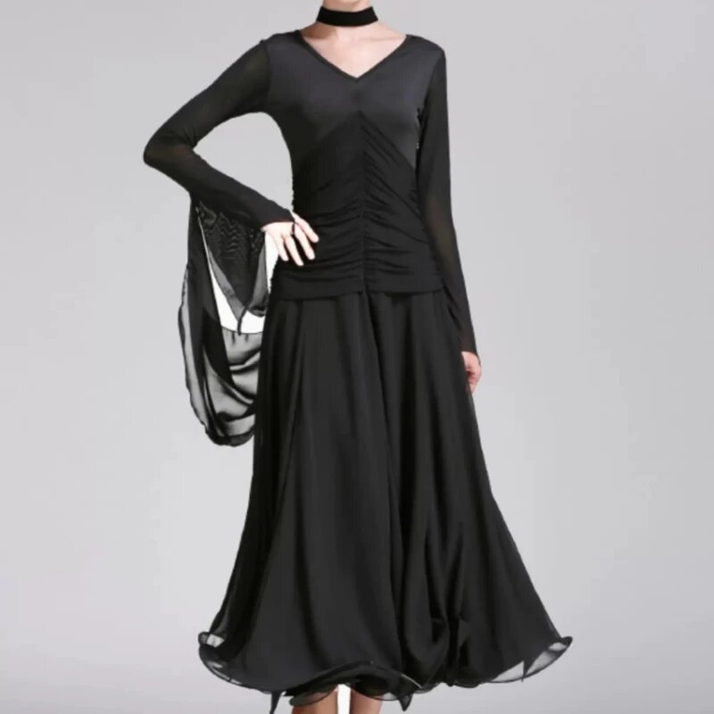 BOLOVE Платье для бальных танцев из полиэстера Черный, XXL, Black