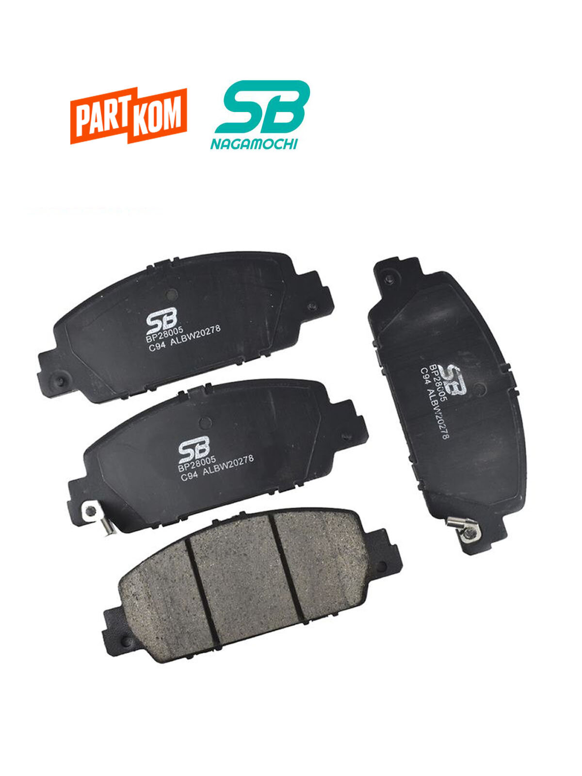 Колодки тормозные дисковые передние для а/м HONDA Accord, HR-V, SB NAGAMOCHI BP28005