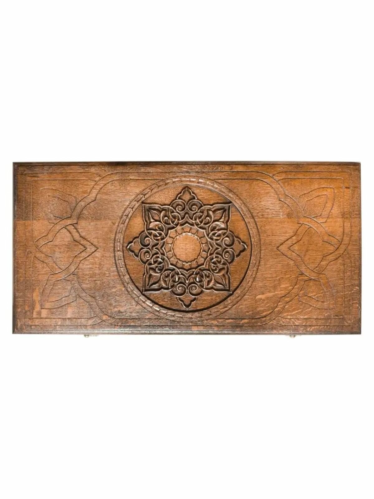 Нарды резные Сияние 1, Mkhitaryan подарочные большие деревянные из бука резаные / 60х60 / армянские