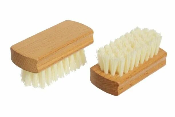 Щетка 8см дерево мини, синтетика . белый волос, 44 пучка