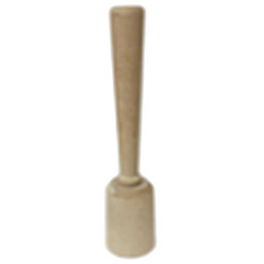 Картофелемялка деревянная, 24 см, комфортная ручка, цвет светло-бежевый, прочная основа, легкая очистка