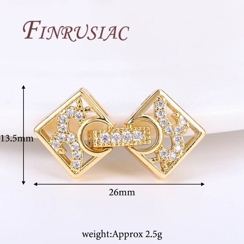 Позолоченные замки для браслетов FINRUSIAC, 2 штуки 2 pieces, 18K Gold Plated