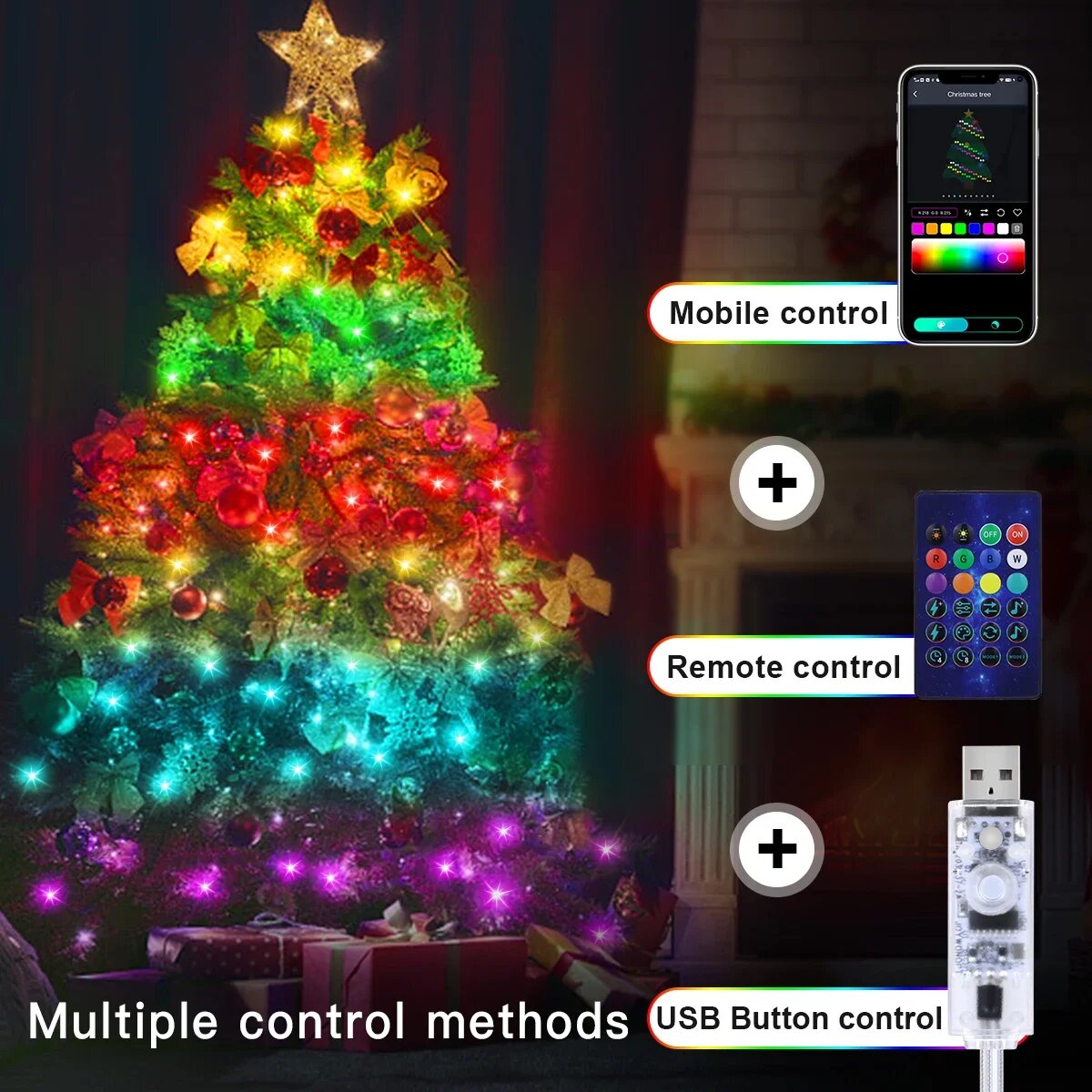 RGB Гирлянда 20M 200LEDs Bluetooth — фото 1