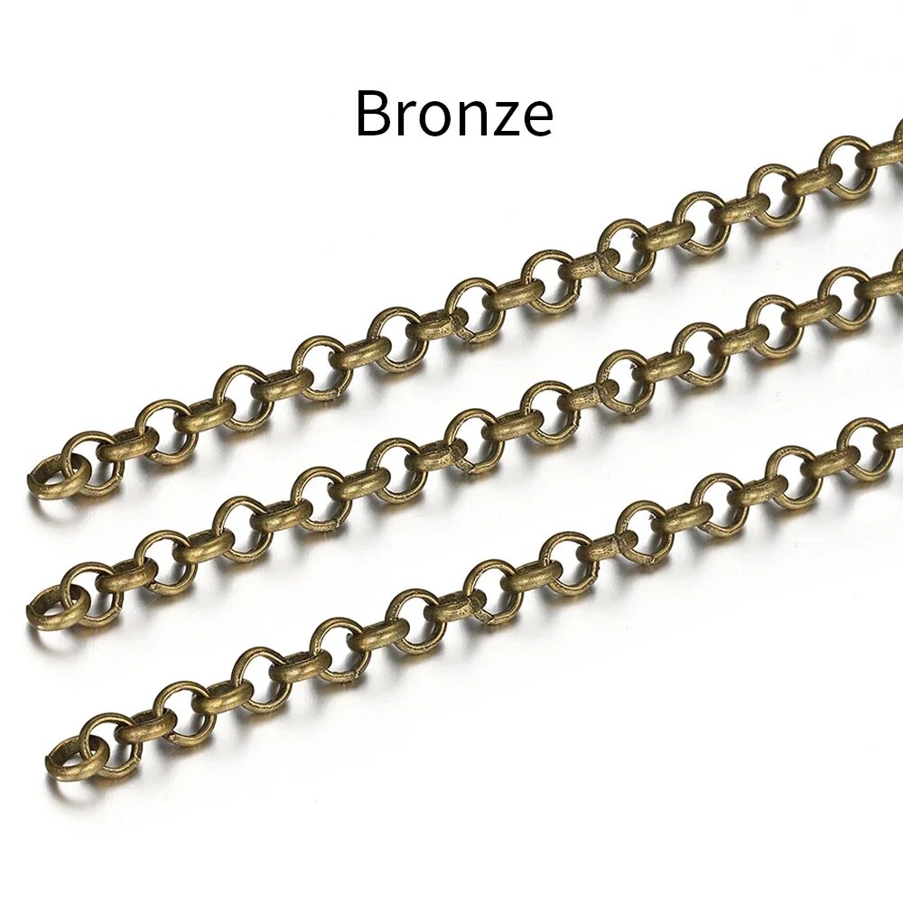 Ailimi медная цепочка для бижутерии 2 метра Коричневый, 5.8mm width, 1