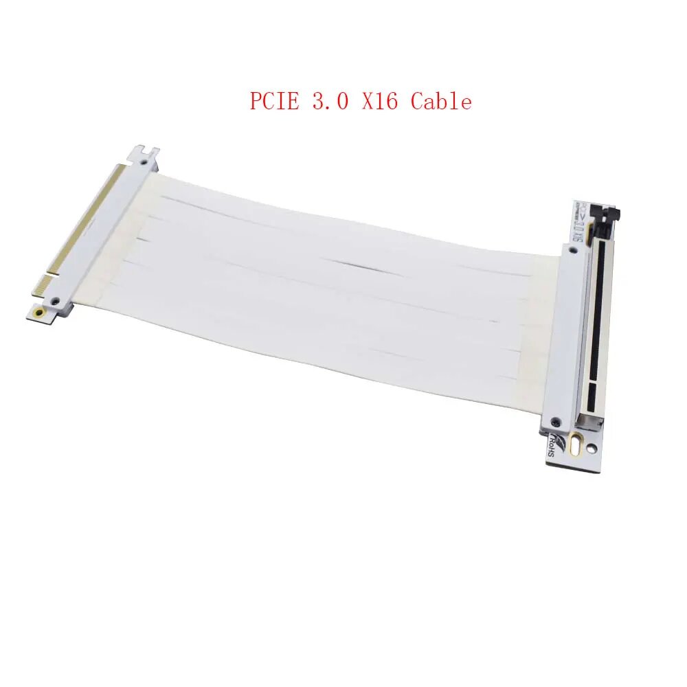 TISHRIC Кабель riser PCIe 4.0/3.0 X16 30CM, White PCIE3.0 Cable