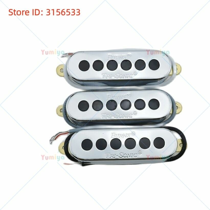 Burns TRI-SONIC SSS Звукосниматели Alnico с одной катушкой, хромированные, 1 комплект для электрогитары Brian May, Аксессуары для гитары