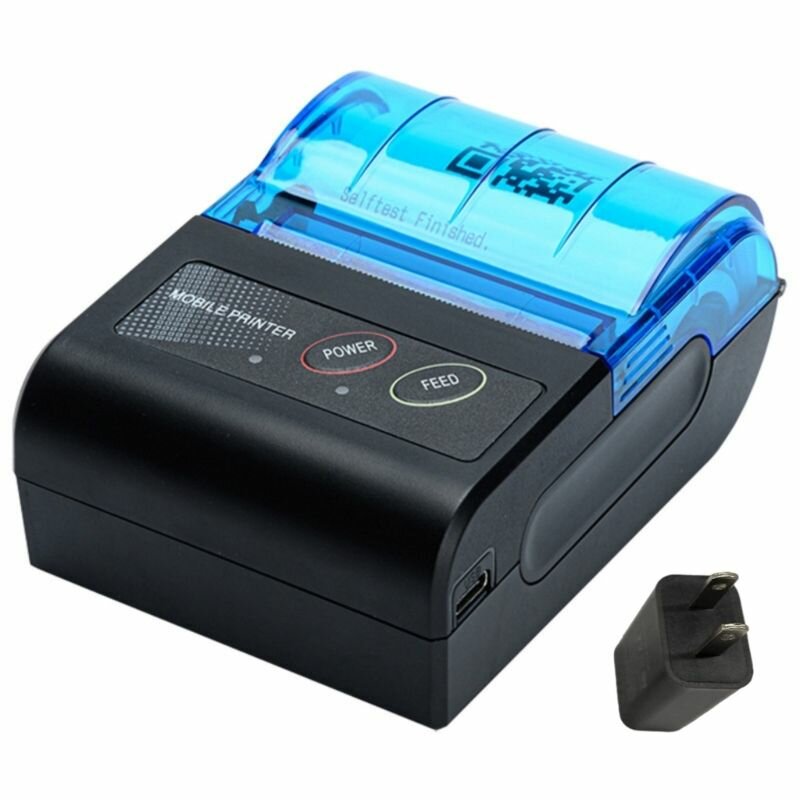 Ручной принтер чеков для термопечати-синий и черный-Стандарт США