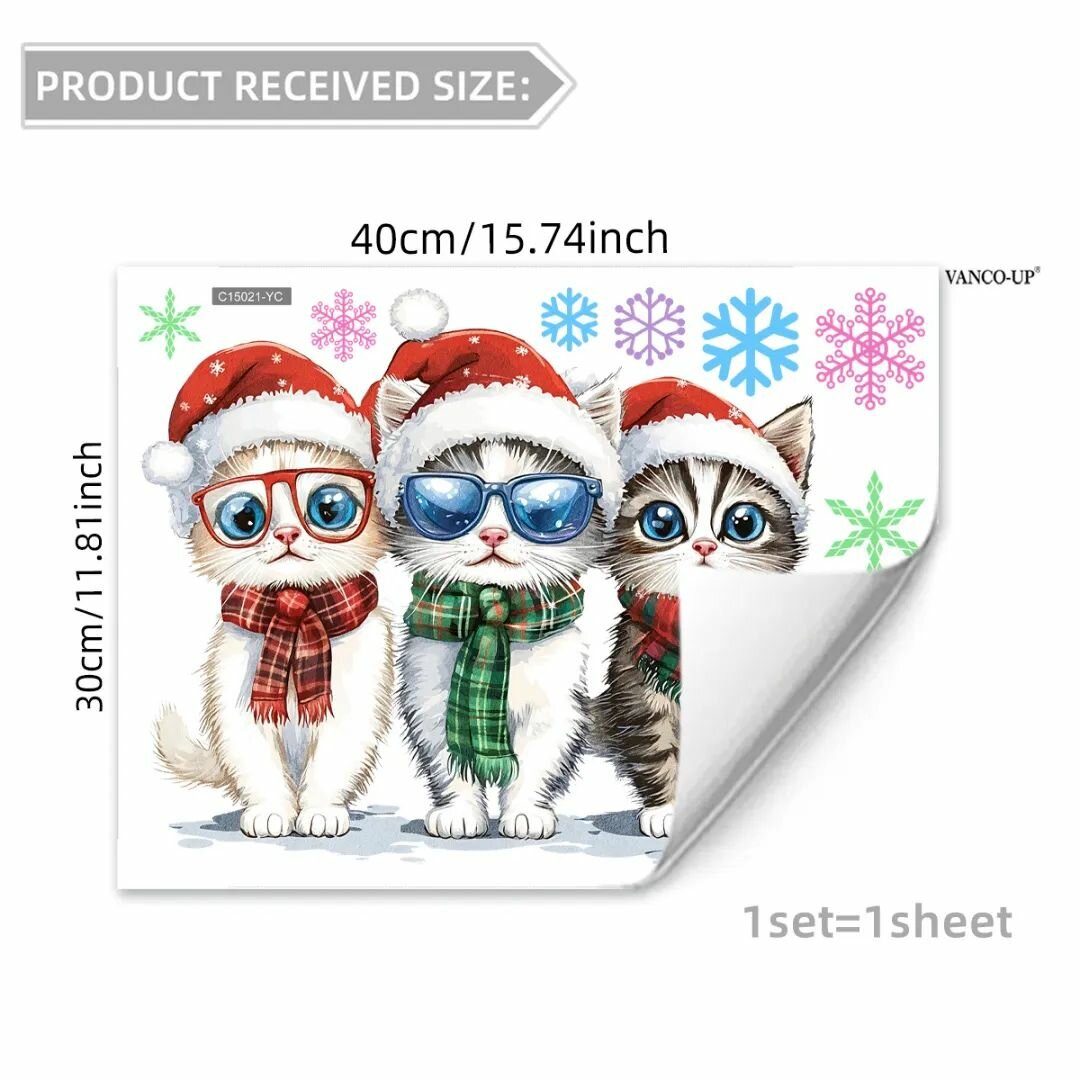 Мультяшные рождественские наклейки