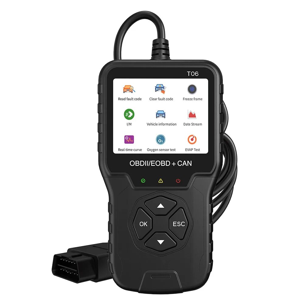OBD2 Сканер T06, Черный, Диагностический инструмент